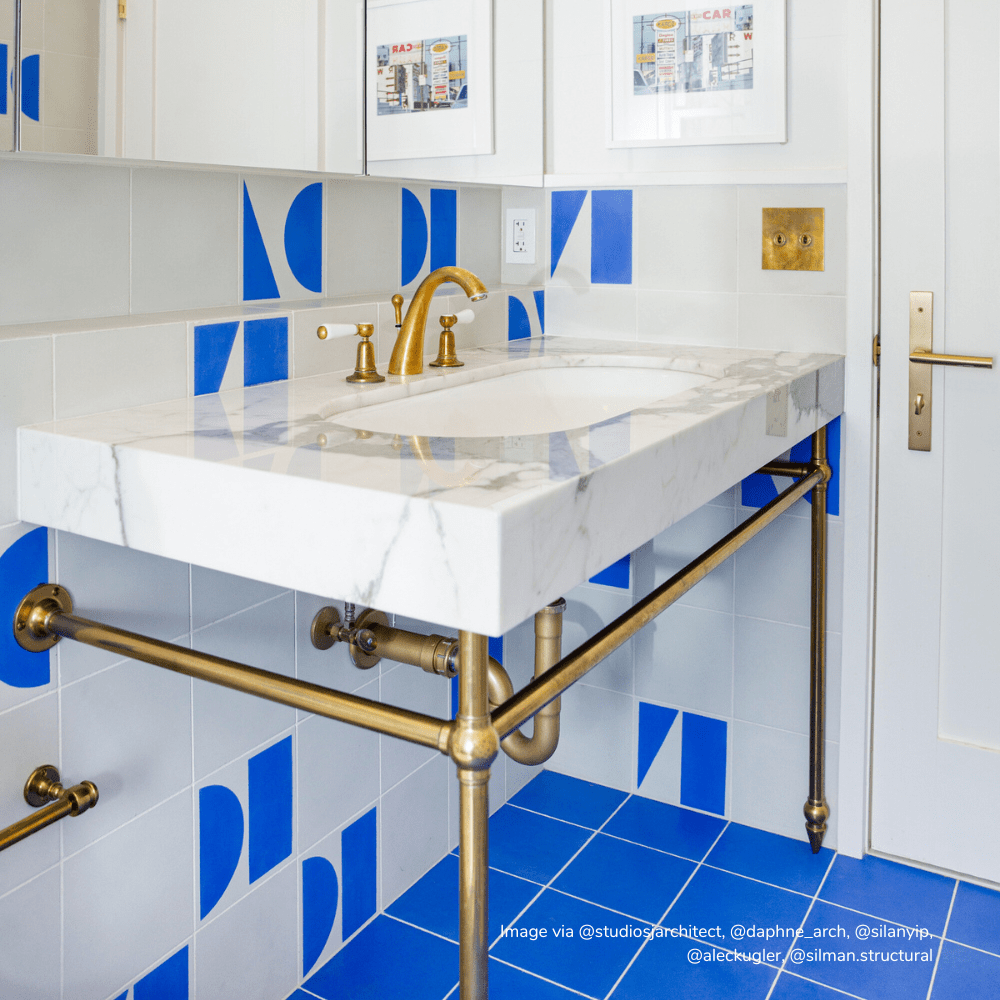 Azure Blue Square Tile | Tiles - Handmade | Bert & May