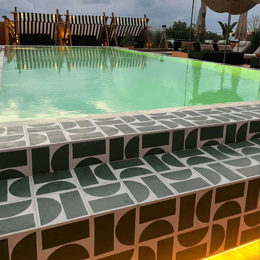 Green Split Shift Two | Tiles - Handmade | Bert & May