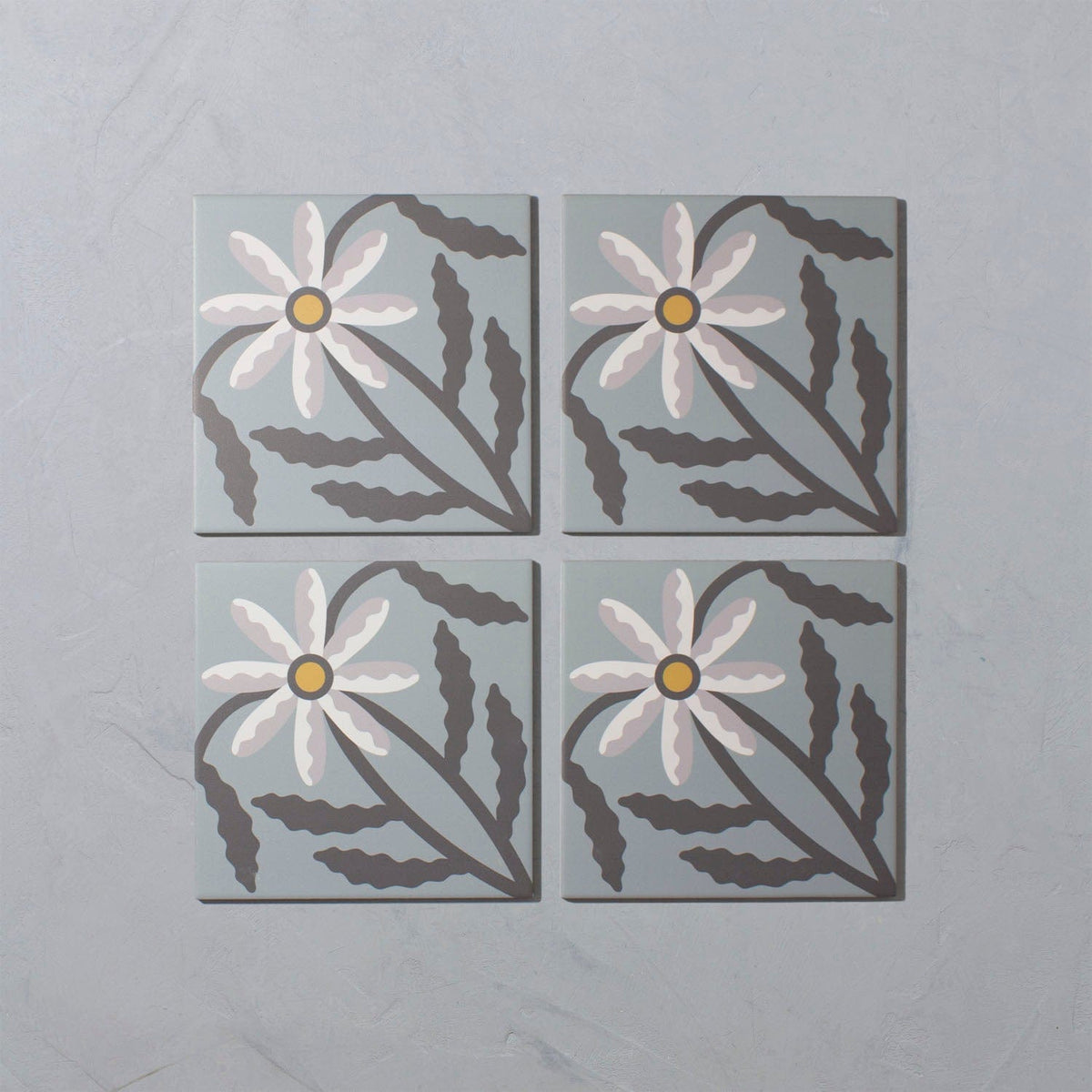 Montauk Daisy Mineral Blue Porcelain Tile | Grow House Grow Collection ...
