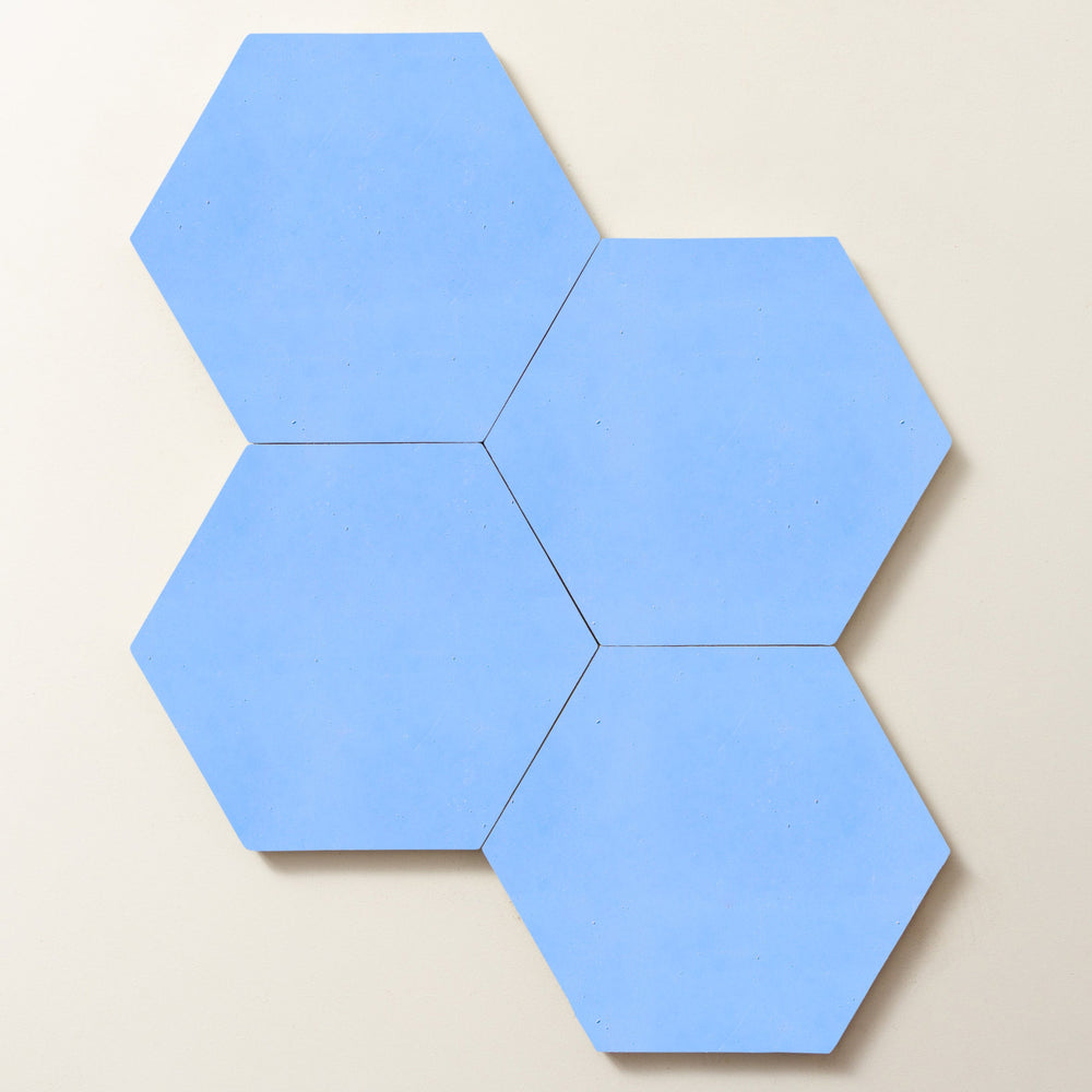 Azure Blue Hexagonal Tile | Tiles - Handmade | Bert & May