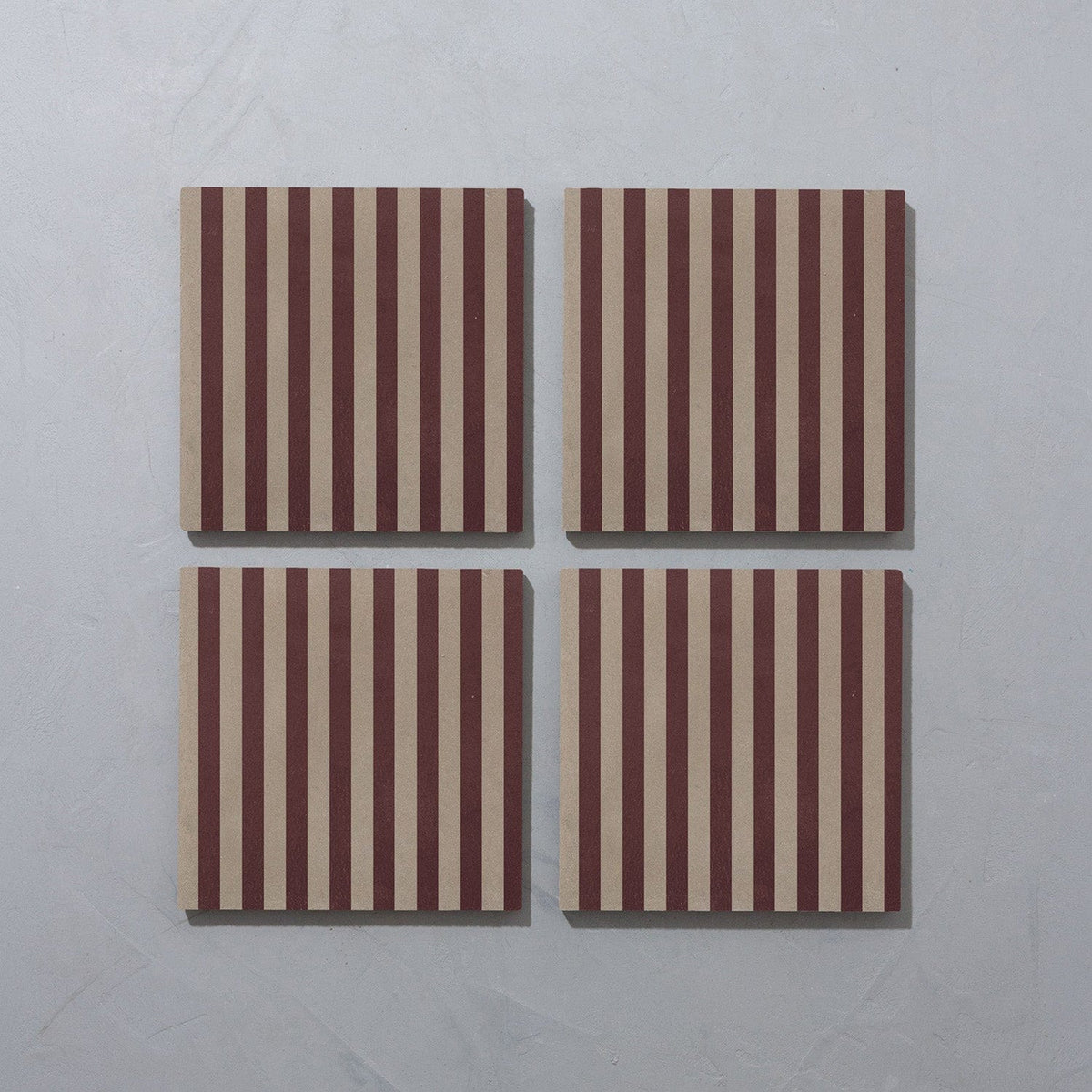Madder Skinny Stripe Tile | Encaustic Cement Tiles | Bert & May