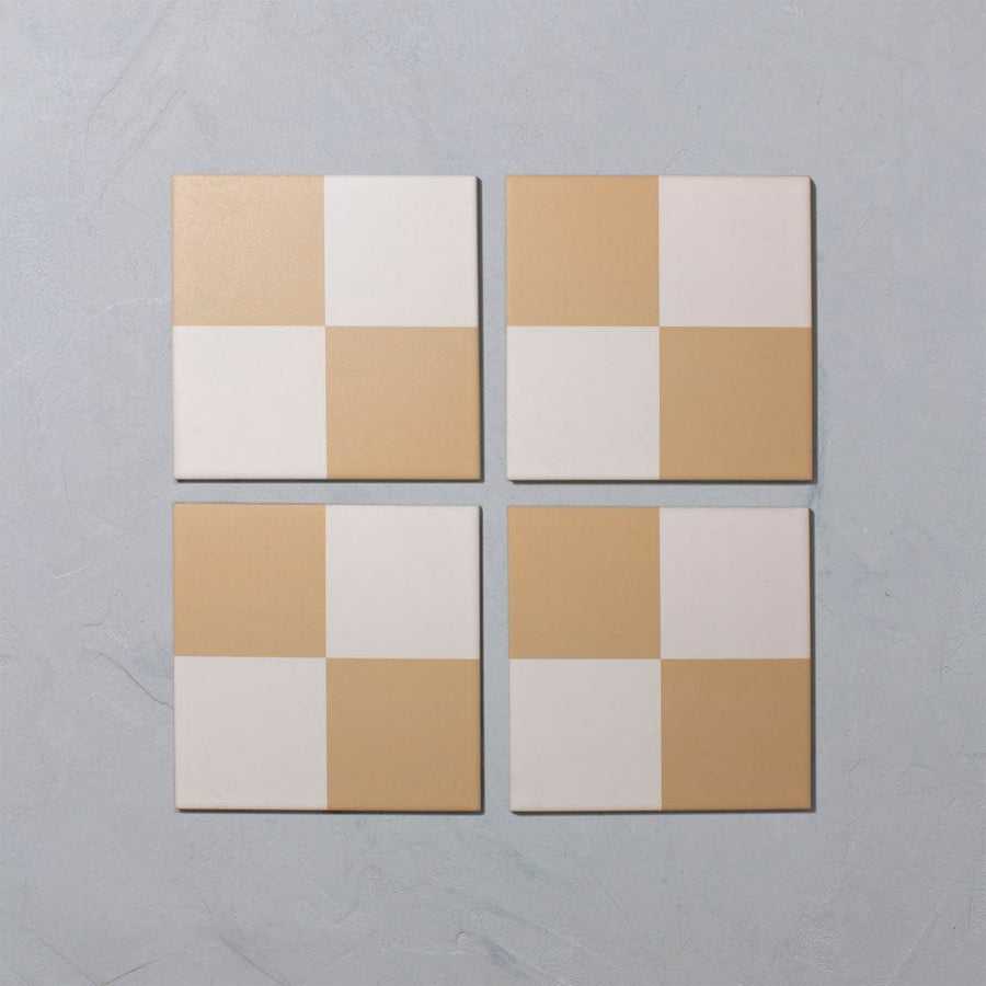 Sweet Yellow Chequerboard Porcelain Tile | Porcelain Tiles | Bert & May