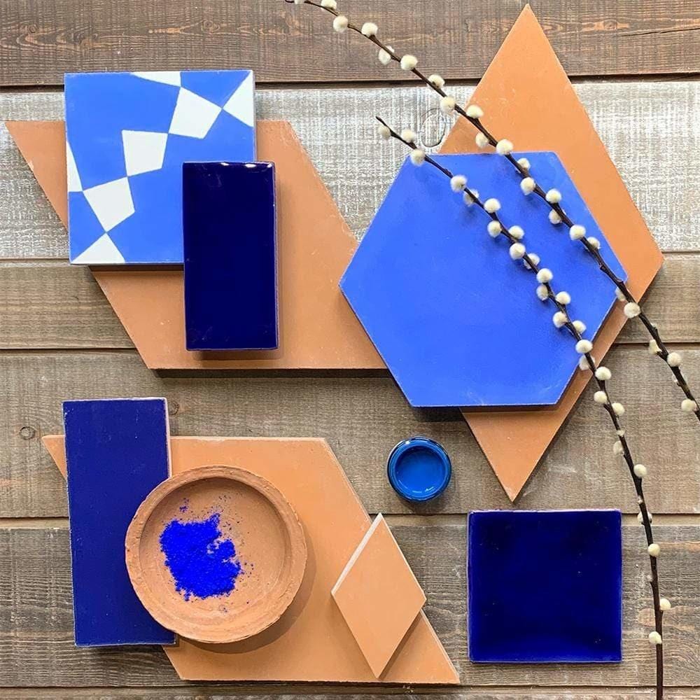 Azure Blue Hexagonal Tile | Tiles - Handmade | Bert & May