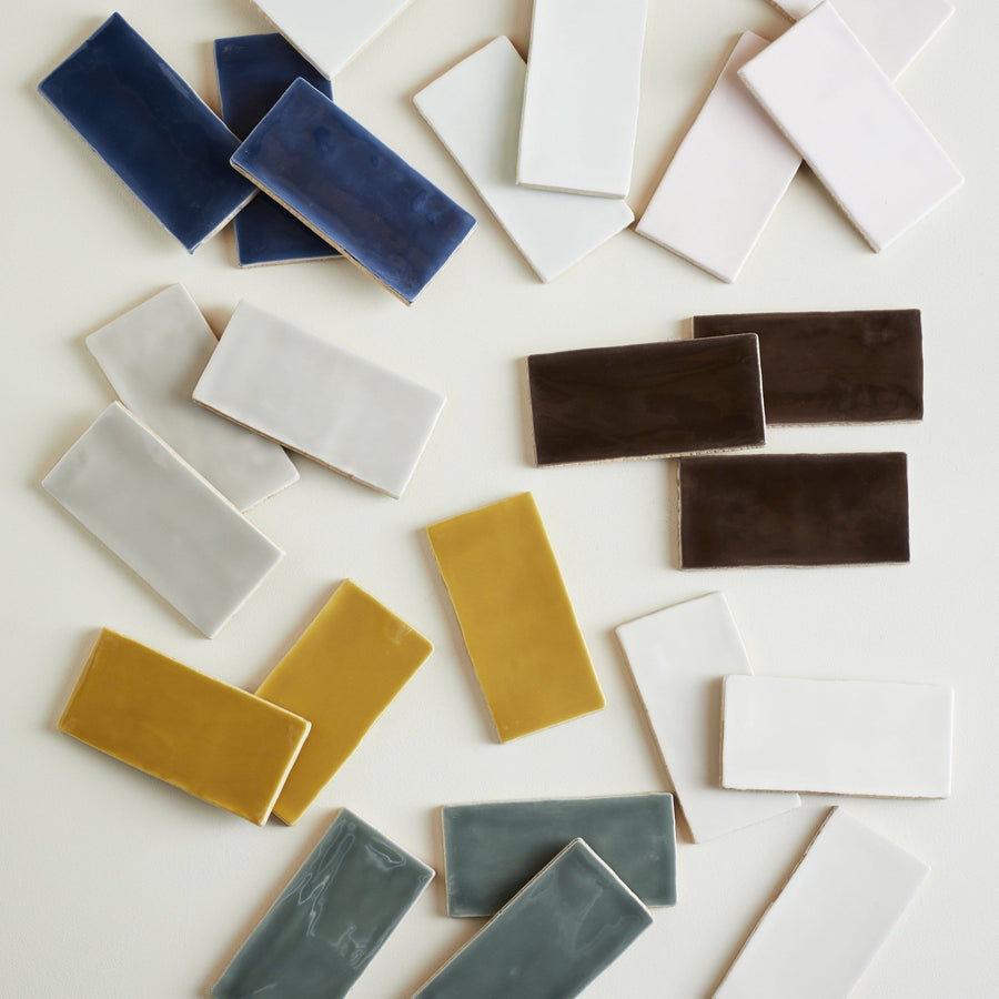 Little Greene Royal Navy Glazed Rectangle Tile | Tiles - Handmade ...