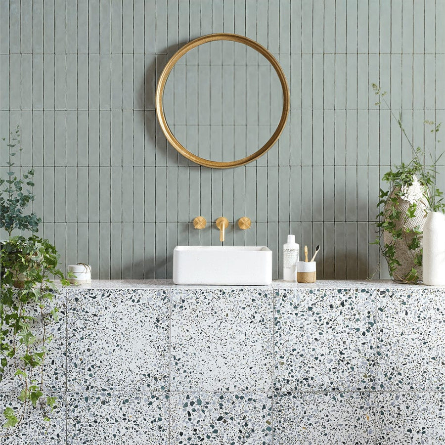 Fennel Glazed Skinny Metro Tile | Tiles - Handmade | Bert & May