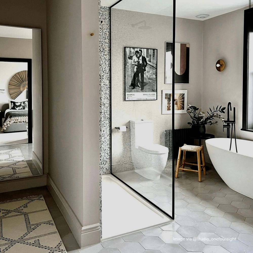 Little Greene French Grey Hexagonal Tile | Tiles - Handmade | Bert & May