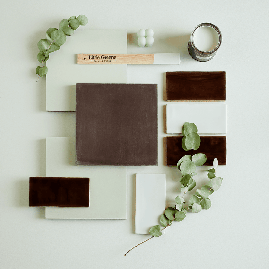 Little Greene Aquamarine Pale Herringbone Tile | Tiles - Handmade ...