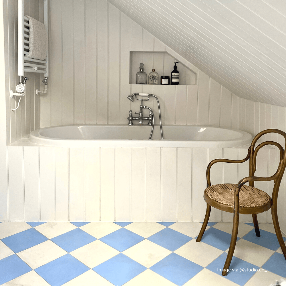 Lake Blue Square Tile | Tiles - Handmade | Bert & May