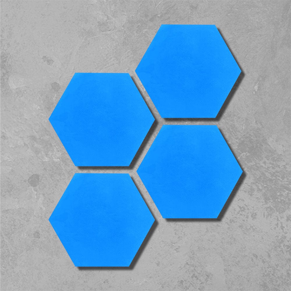 Azure Blue Hexagonal Tile | Tiles - Handmade | Bert & May