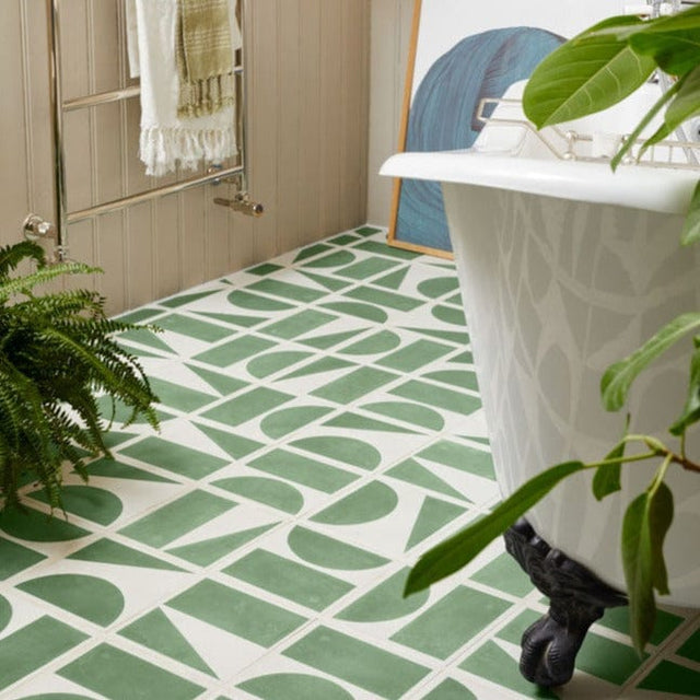Green Split Shift One | Tiles - Handmade | Bert & May
