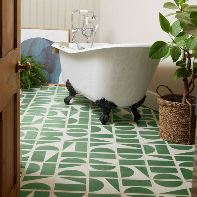 Green Split Shift Two | Tiles - Handmade | Bert & May