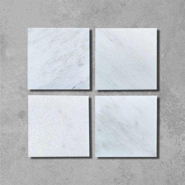 White Square Honed Marble - 20 x 20cm – Bert & May