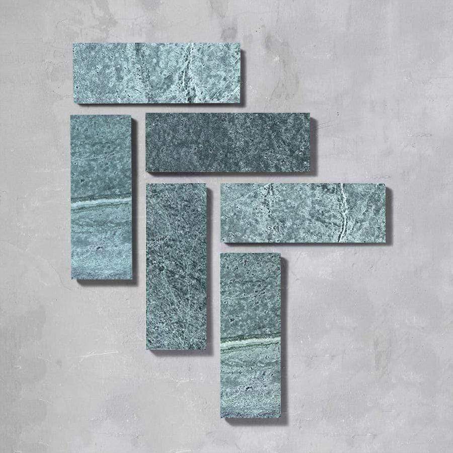 Green Herringbone Honed Marble Tile – Bert & May