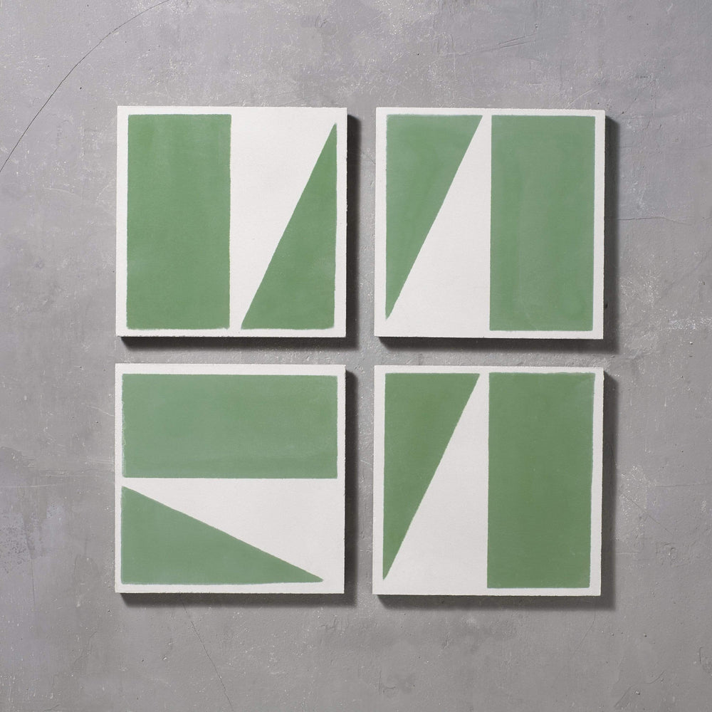 Green Split Shift One | Tiles - Handmade | Bert & May