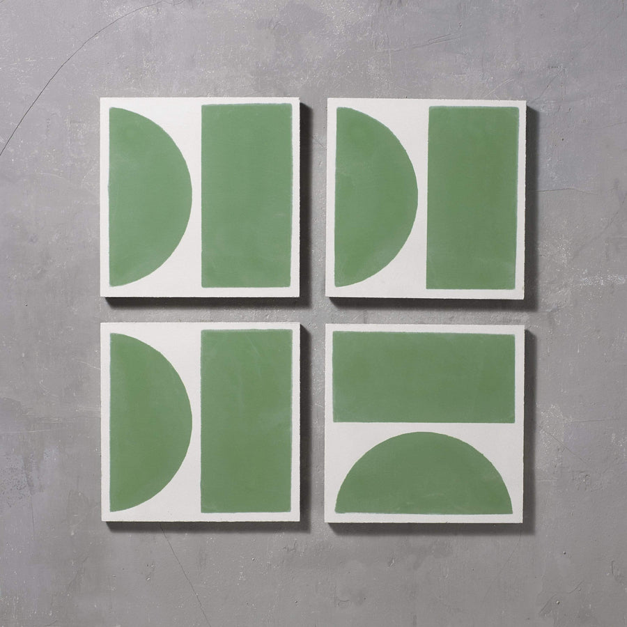Green Split Shift Two | Tiles - Handmade | Bert & May