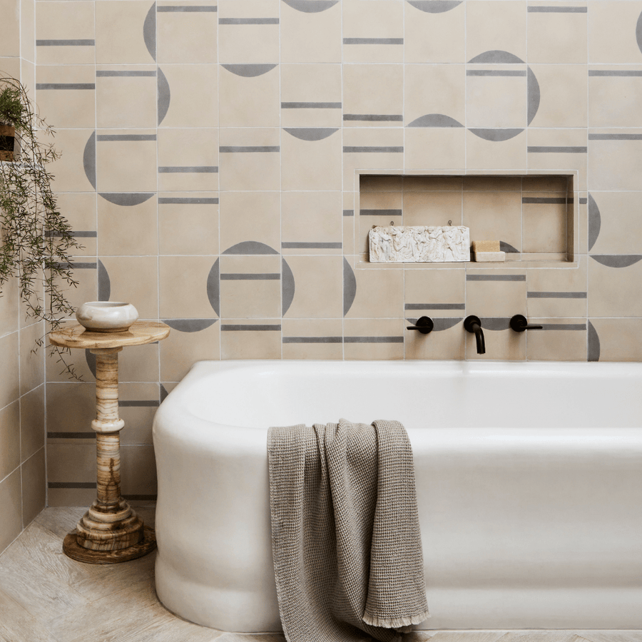 Inverse Pearl Wave | Tiles - Handmade | Bert & May