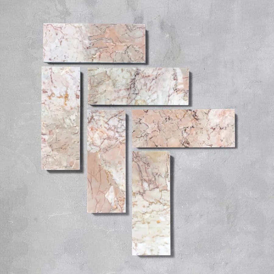 Rose Pink Herringbone Honed Marble Tile – Bert & May