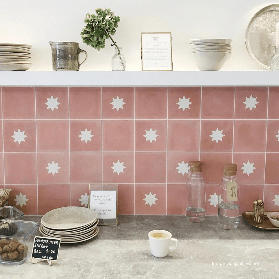 Small Rose Tile | Handmade Tiles | Bert & May